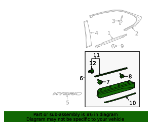 75075-76010 - Door Molding 2019-2023 Lexus | AutoNationParts.com