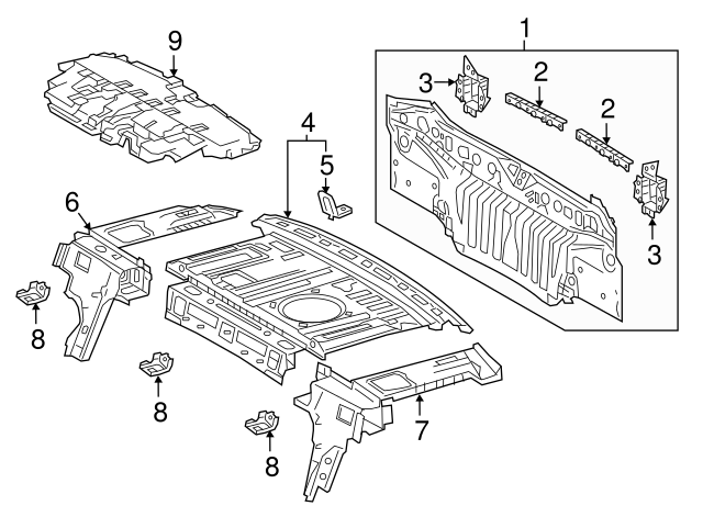 58307-06221 - Rear Body Panel 2018-2024 Toyota Camry | Longo Toyota Parts