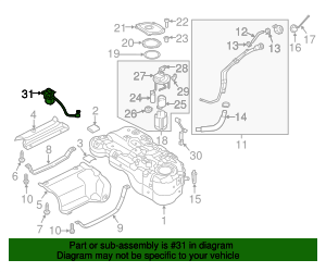 2016-2021 Hyundai Tucson Cut-Off Valve 31180-D3500 | OEM Parts Online