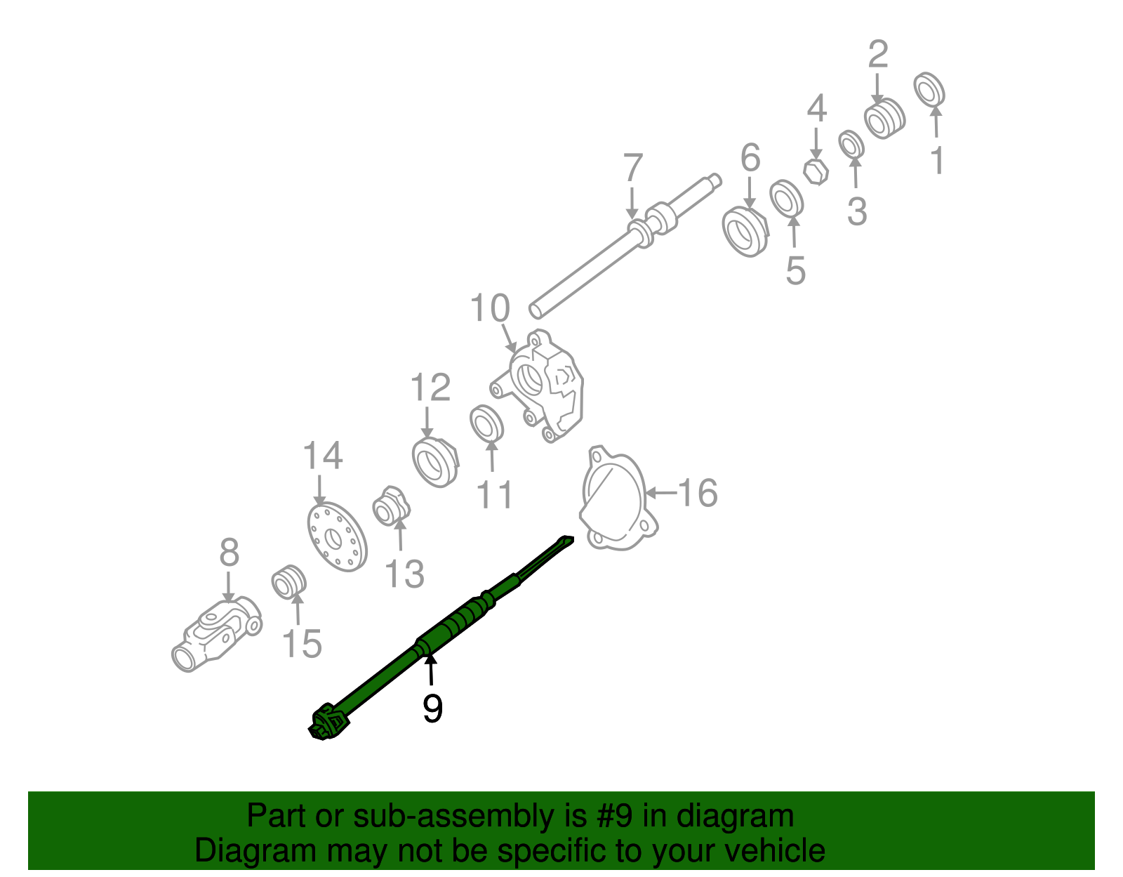 8C2Z-3B676-B - Lower Shaft - 2008-2021 Ford | Eastgate Ford Parts