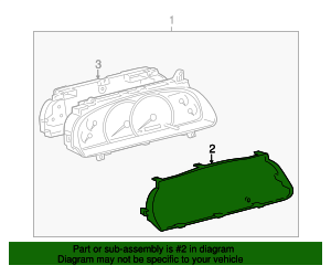 83852-0C280 - Instrument Panel Lens - 2005-2007 Toyota Sequoia ...