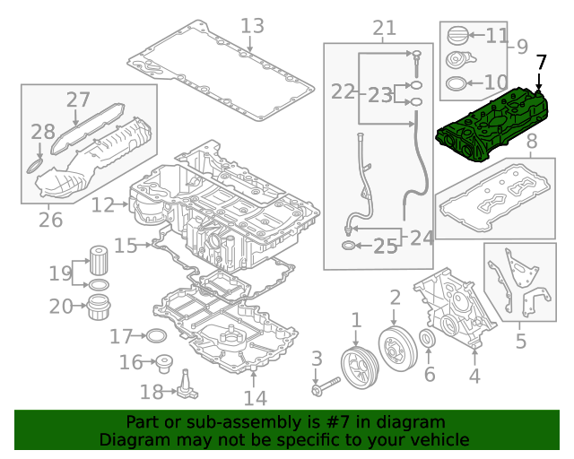 Genuine BMW 11-12-8-601-707 | Valve Cover | FREE Shipping on Most ...