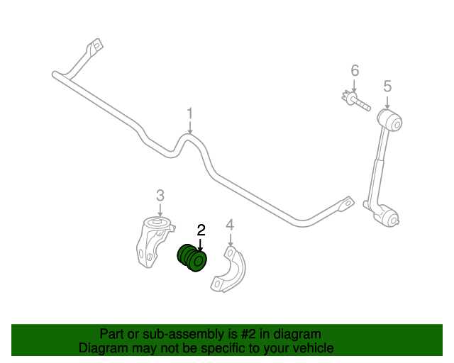 2003-2009 Mercedes-Benz Suspension Stabilizer Bar Bushing 203-326-02-81 ...