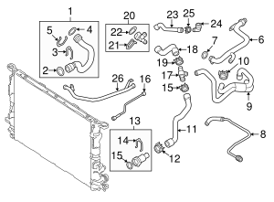 2012-2015 Audi Upper Hose 4G0-122-101-F | OEM Parts Online