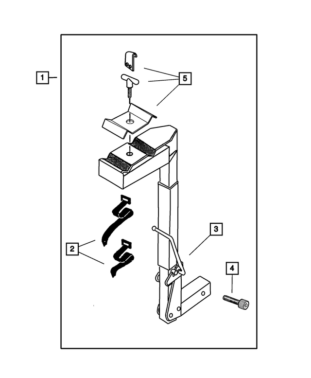 2001-2010 Mopar Bike Carrier Latch Strap Kit 5016775AA | My Mopar Parts