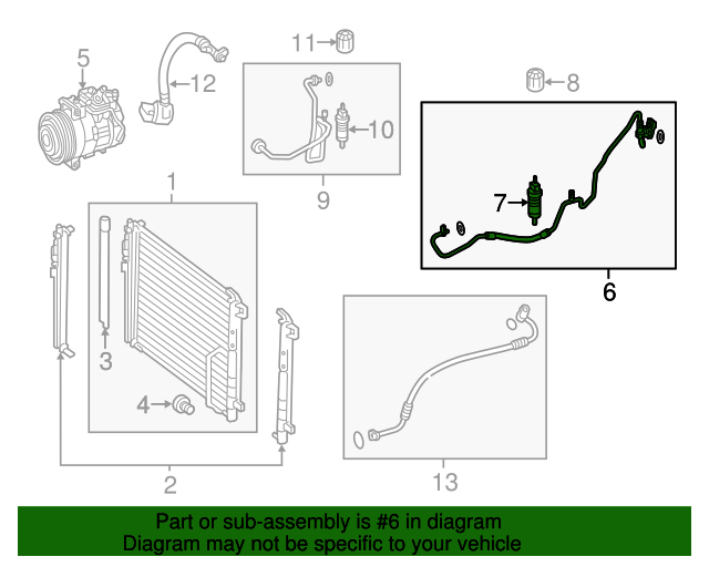 207-830-22-15 - AC Hoses 2012-2017 Mercedes-Benz E 550 | Mercedes-Benz ...