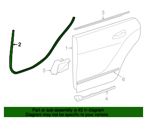 000-727-13-00 - Door Seal Mercedes-Benz USA Parts