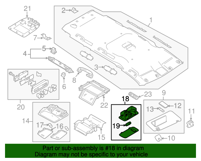 26465-1JB0A - Reading Lmp Assembly 2011-2017 Nissan Quest | Nissan ...