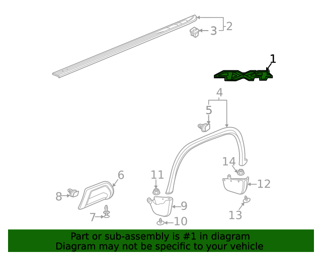 2023-2024 Chevrolet Decal 85154103 | GM Parts Center