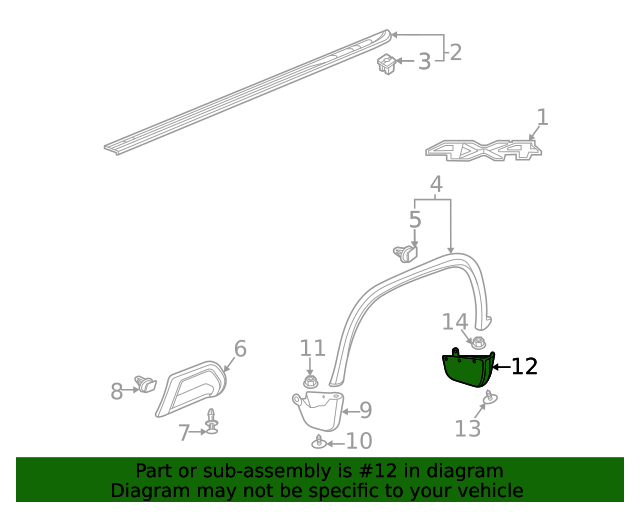 2020-2024 Chevrolet Black Rear Passenger Side Pickup Box Paint ...