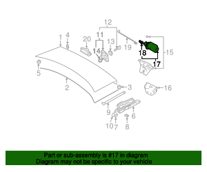 51248236897 - 1997-2003 BMW Trunk Lock Actuator Motor (51-24-8-236-897 ...