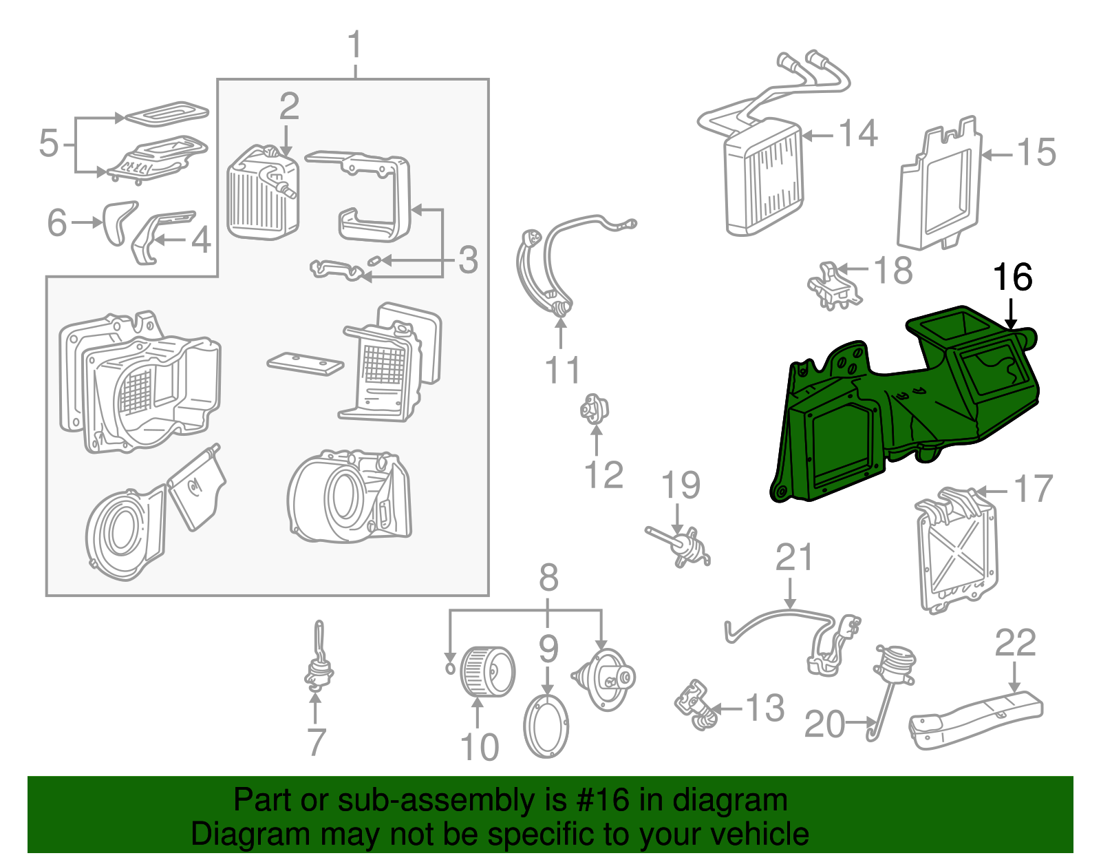 YC3Z-18471-BA - AC & Heater Case 1999-2005 Ford | Big 3 Auto Parts