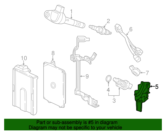 37503-R70-A00 - Cover, Crank Sensor - 2008-2020 Honda | Honda Car Parts ...