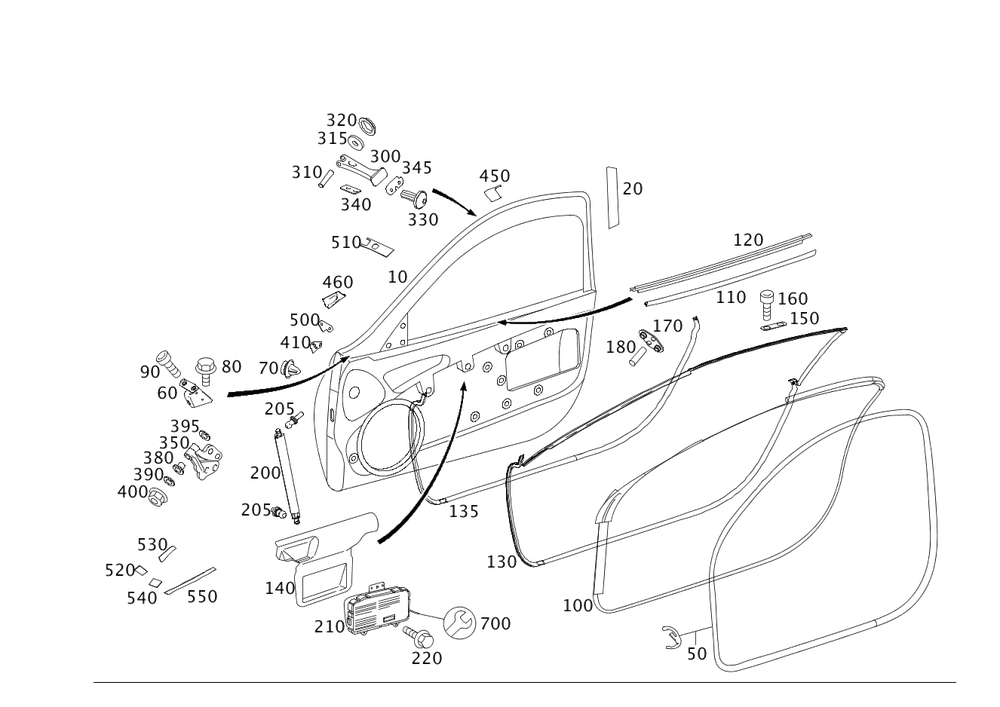 199-720-09-37 - Hinge 2005-2009 Mercedes-Benz SLR McLaren | Mercedes ...