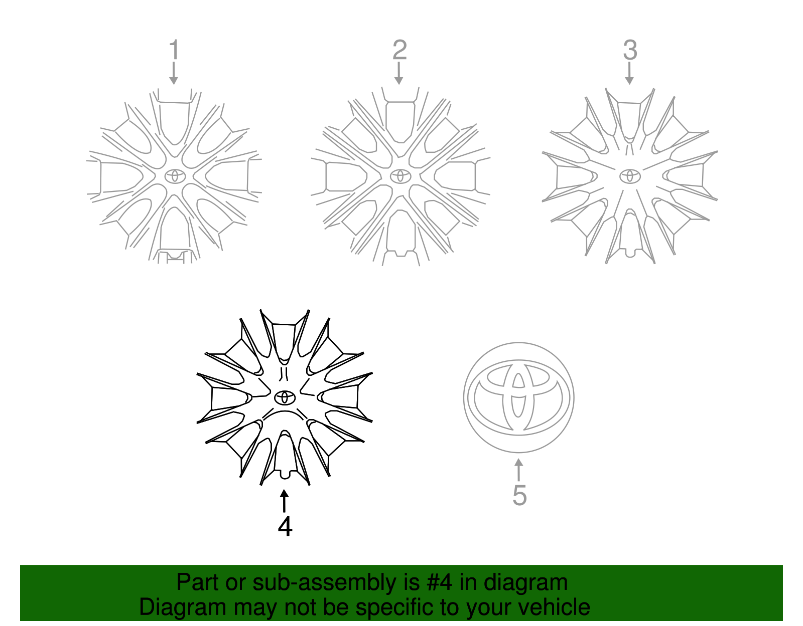 2017-2019 Toyota Corolla Wheel Cover 42602-02530 | OEM Parts Online
