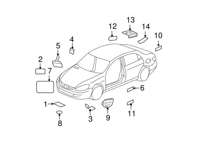80050-SNA-H00 - Label Air Conditioner Information (HFC134A) - 2006-2015 ...
