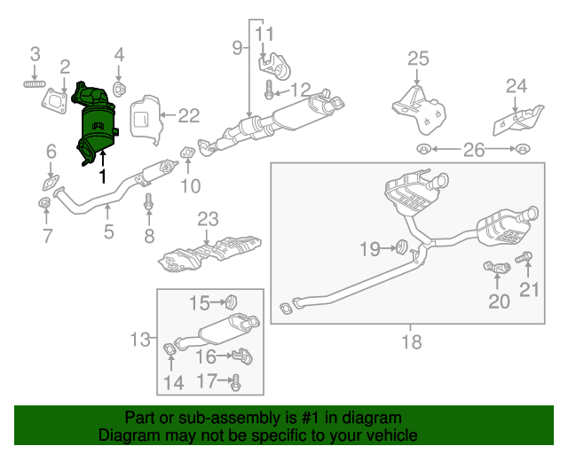 2022 Buick Enclave Catalytic Converter 85132447 | GMPartsDirect.com