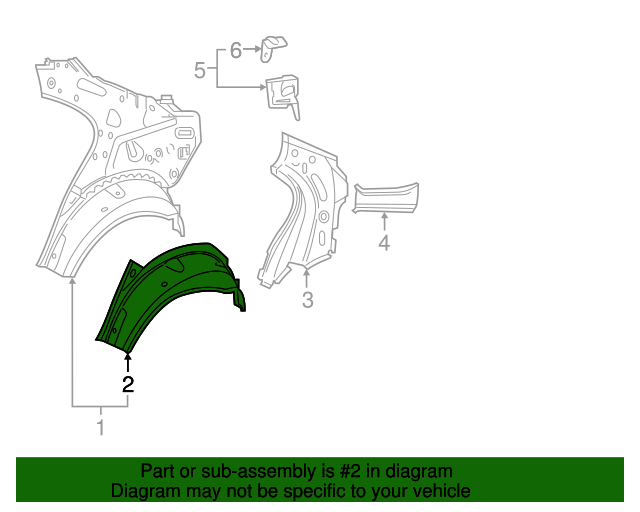 Wheel Well 205-630-65-02-64 | MB OEM Parts