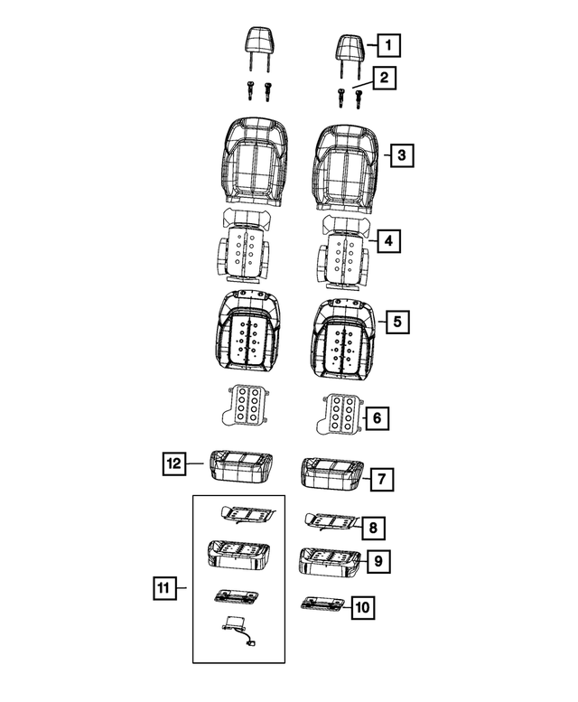 2021-2023 Jeep Headrest Sleeve, Locking 6LY64TX7AD | My Mopar Parts