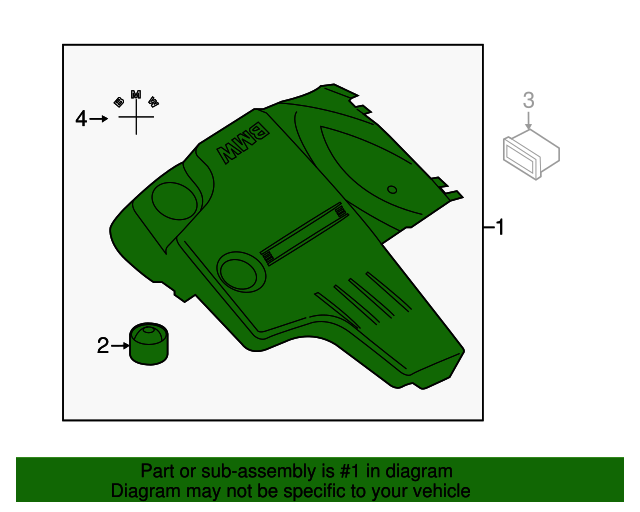 2013-2015 BMW X1 Ignition coil covering 11-12-7-589-053 | AutoNation Parts