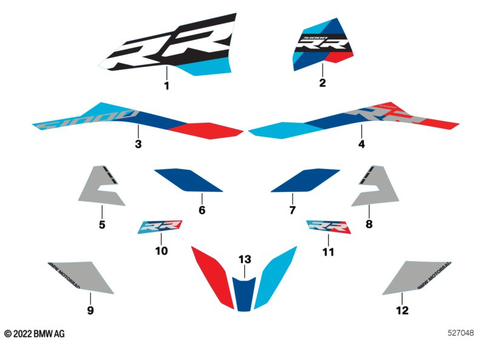 Stickers, Labels, Adhesive Film Strips for 2023 BMW-Motorrad S 1000 RR ...