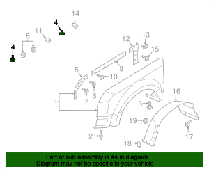 2017-2020 Ford Fender Nut -W711059-S450 | TascaParts.com