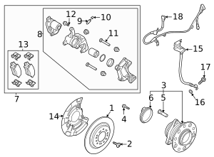 58310-P2A50 - Disc Brake Caliper 2021-2024 Kia Sorento | Kia.Parts Store