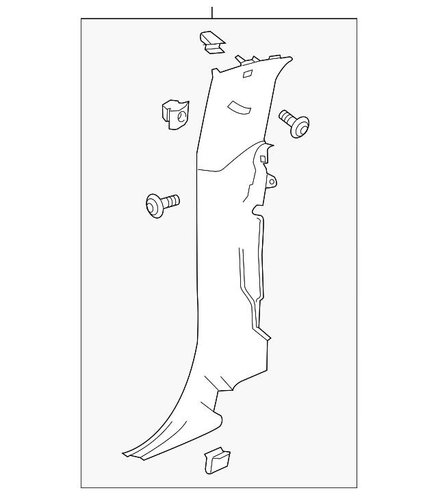 2014-2019 GM Shale Driver Side Body Lock Pillar Garnish Molding ...