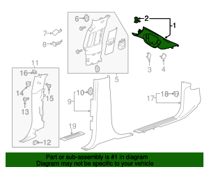 23483726 - OEM GM Wndshld Plr Trim | GMPartsCenter.net | GM Parts Center
