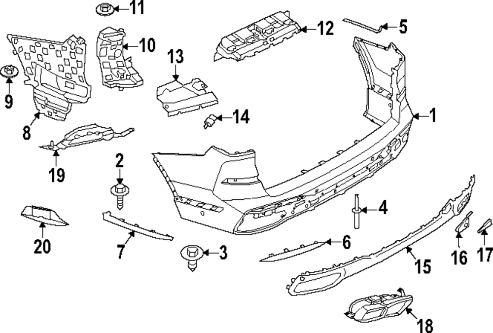 51125a435a3 - 2023-2025 BMW X7 Bumper Cover (51-12-5-A43-5A3) | BMW of ...