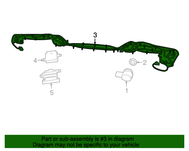 2019-2023 Jeep Wrangler Parking Aid System Wiring Harness 68414894ad ...