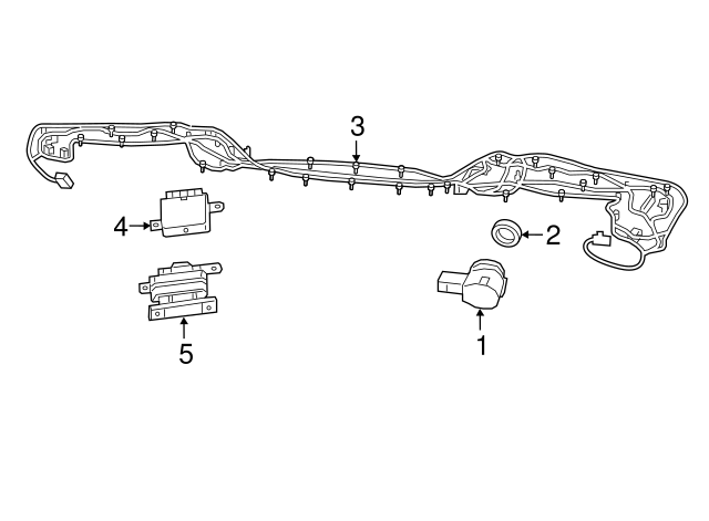 2019-2023 Jeep Wrangler Parking Aid System Wiring Harness 68414894ad ...