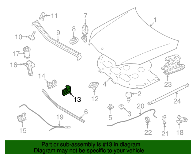 2008-2024 Mercedes-Benz Latch Assembly 204-880-02-60 | Buy Mercedes ...