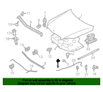 001-988-03-25 - Hood Insulation Pad Clip 2000-2023 Mercedes-Benz ...