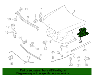 2008-2018 Mercedes-Benz Hood Hinge 204-880-08-28 | MB OEM Parts