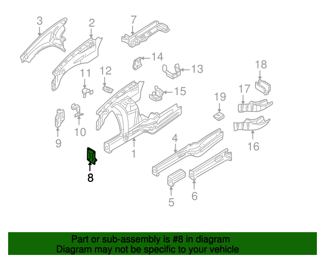 Genuine BMW 41-11-8-402-828 | Bumper Bracket | FREE Shipping on Most ...
