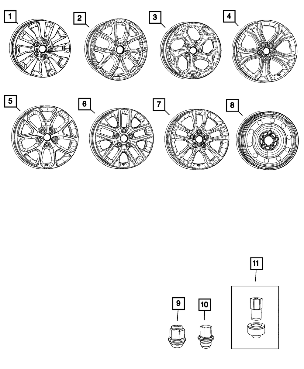 2017-2025 Chrysler Wheel, Alloy 5ZA29GSAAB | Miracle Mopar