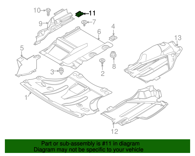 Genuine BMW 07-14-3-421-743 | Side Shield Nut | FREE Shipping on Most ...
