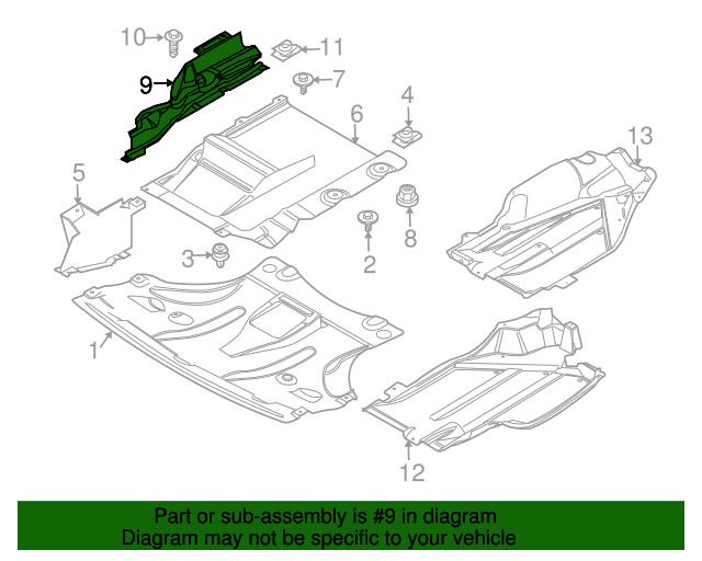 Genuine BMW 51-48-3-413-833 | Side Shield | FREE Shipping on Most ...