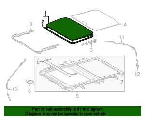 2014-2024 Lexus Sunroof Glass 63201-53051 | Lexus OEM Parts Online