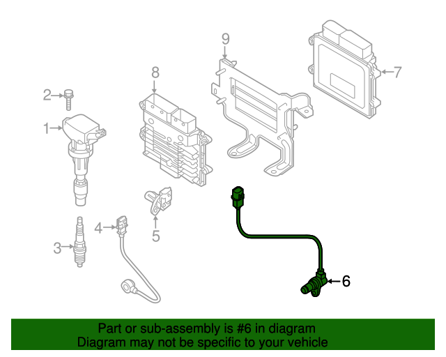 2017-2023 Hyundai Engine Crankshaft Position Sensor 39180-03301 | OEM ...
