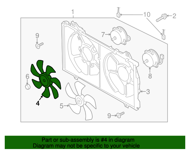 2014-2024 Mazda Fan Blade PE12-15-140 | RealMazdaParts.com