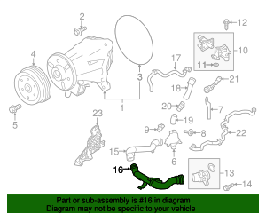 2016-2021 Land Rover Water Hose LR035627 | JaguarParts.com