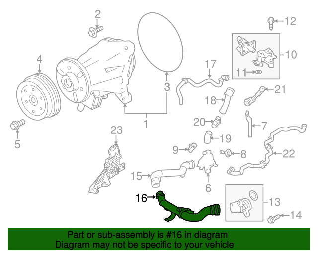 2016-2021 Land Rover Water Hose LR035627 | JaguarParts.com