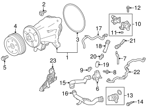 2016-2021 Land Rover Engine Water Pump LR089625 | AutoNationParts.com