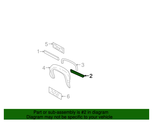 1988-2000 GM Truck Bed Rear Lower Molding 15740091 | TascaParts.com