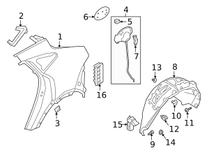 2018-2023 Jaguar E-Pace Fuel Door Latch J9C7836 | OEM Parts Online