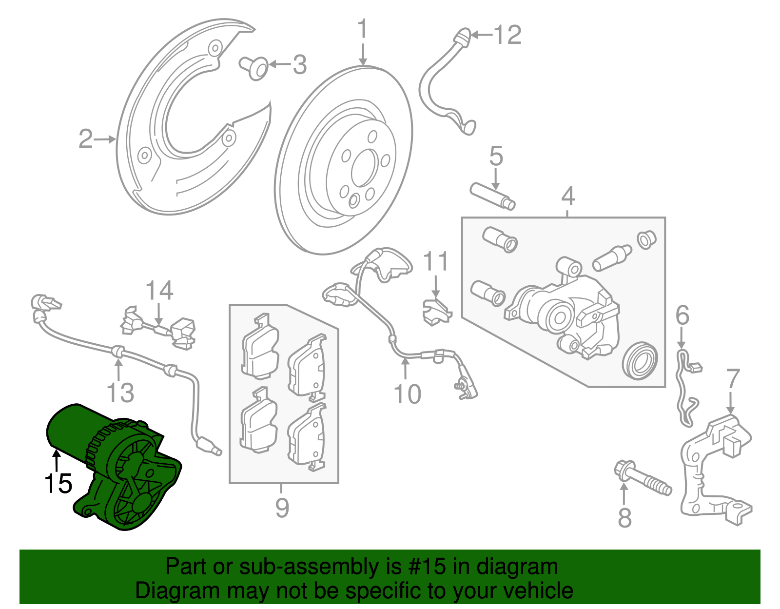 T4N7522 - Parking Brake Actuator 2016-2025 Jaguar | Land Leaping ...