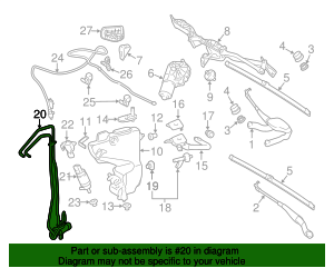 211-830-00-61 - Windshield Washer Nozzle Heater 2003-2011 Mercedes-Benz ...