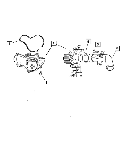Water Pump and Related Parts for 2002 Chrysler Sebring | Mopar Estores